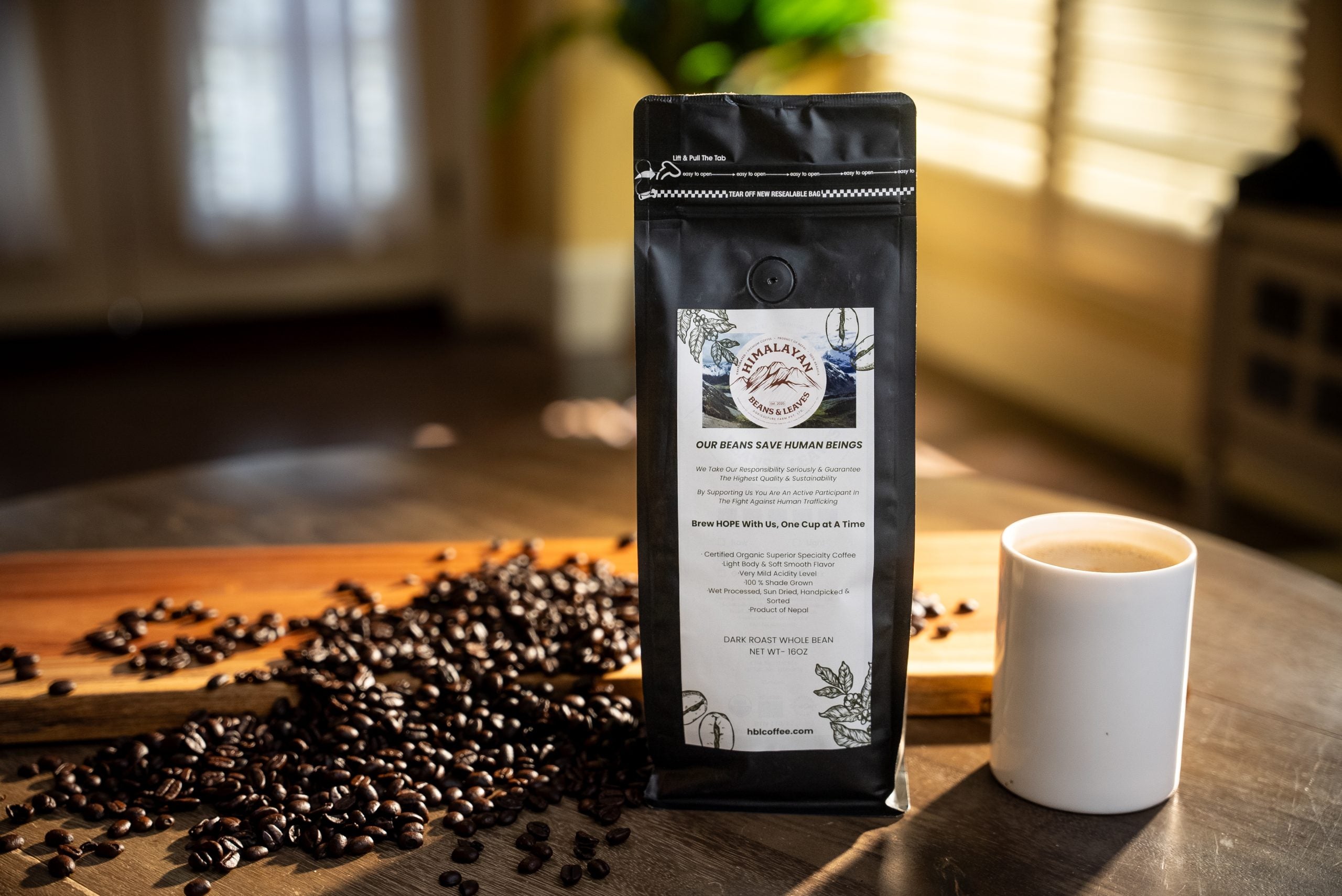 Dark Roast – Whole Bean – Alpine & Himalayan Beans & Leaves ...